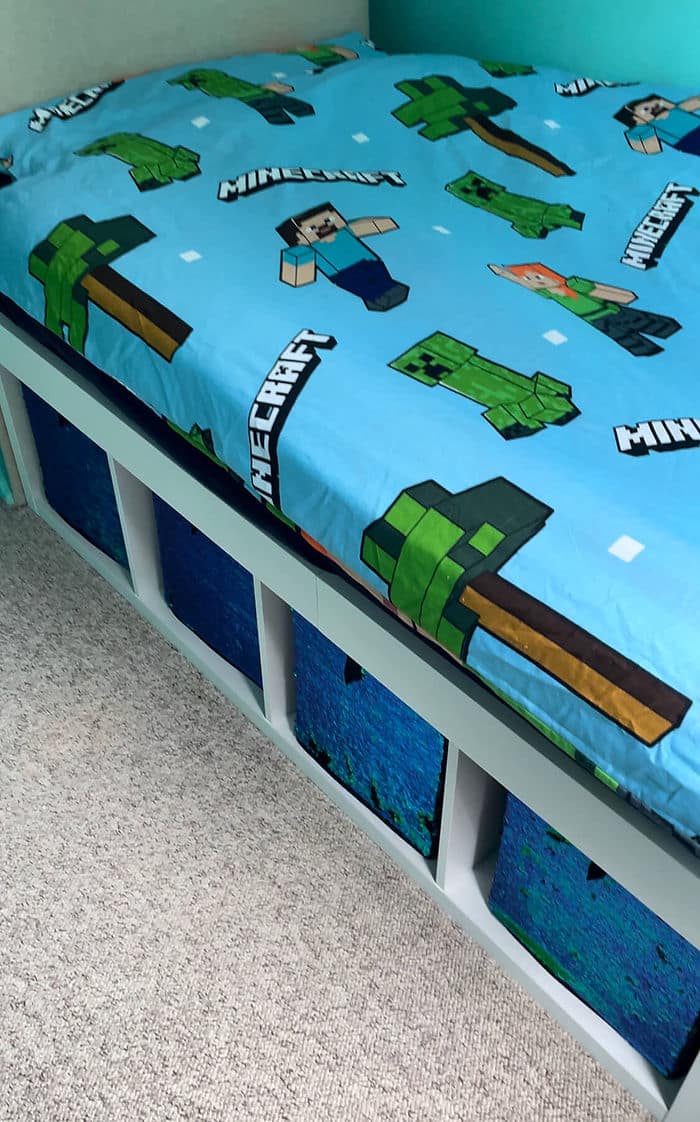 DIY storage bed: how to make a cube storage bed base - Claire Douglas ...