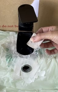 How to paint bathroom taps / faucets black with spray paint - Claire ...