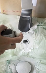 How to paint bathroom taps / faucets black with spray paint - Claire ...